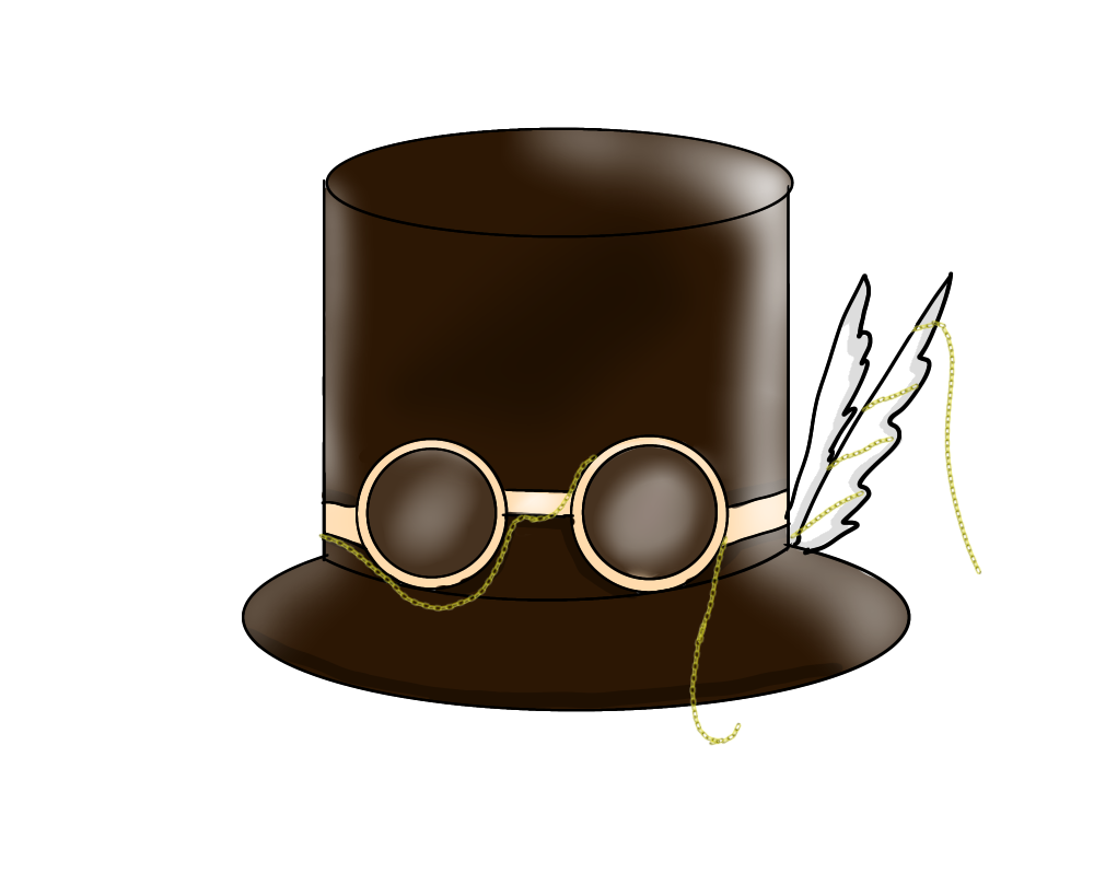 steampunk top-hat - ibisPaint