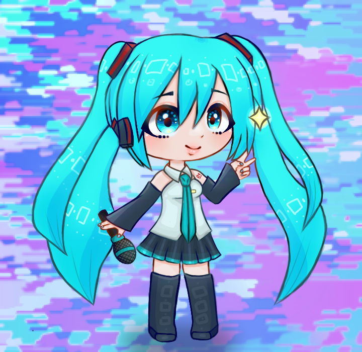 Miku versión yo,gacha - ibisPaint