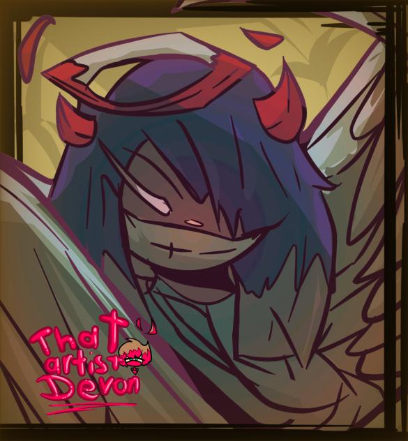 day 125 draw everyday2025 devilish angel - ibisPaint