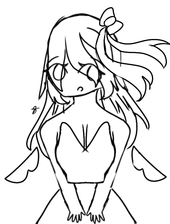 A Pretty Girl With a Long Bow - ibisPaint