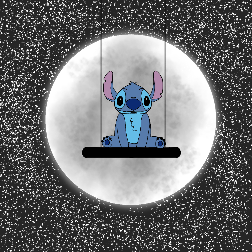 Stich and the moon - ibisPaint