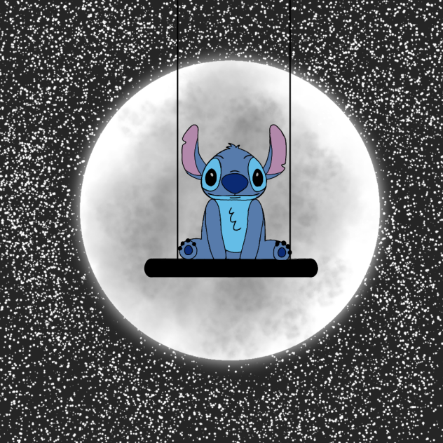 Stich and the moon - ibisPaint