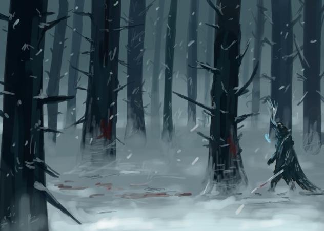 Snowy forest - ibisPaint