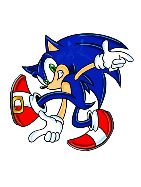 Sonic Adventure pose - ibisPaint