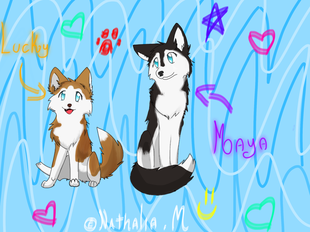 Maya and Lucky - ibisPaint