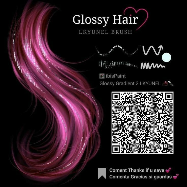 Glossy hair brush - ibisPaint