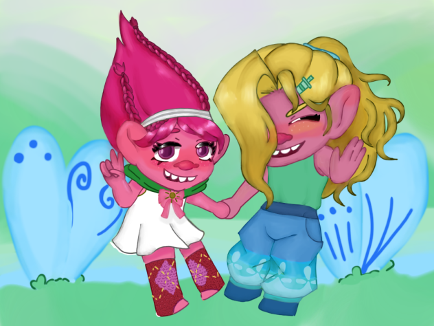 Poppy and Viva from trolls - ibisPaint