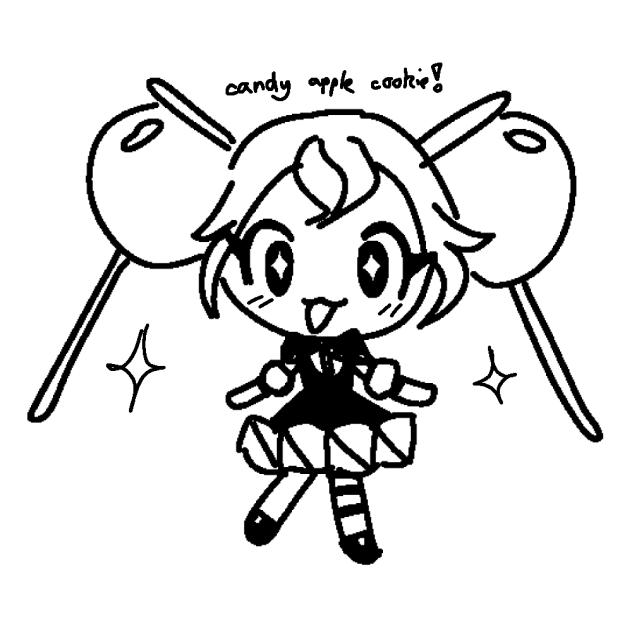 candy apple cookie - ibisPaint