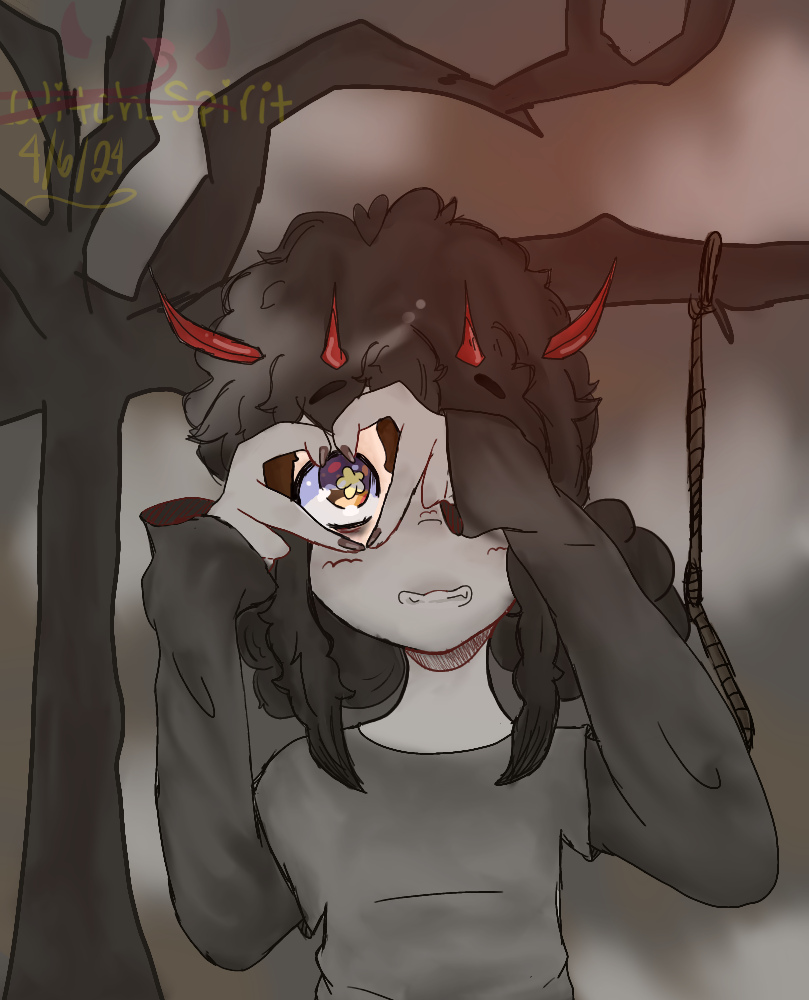 Smile thru the grey world - ibisPaint