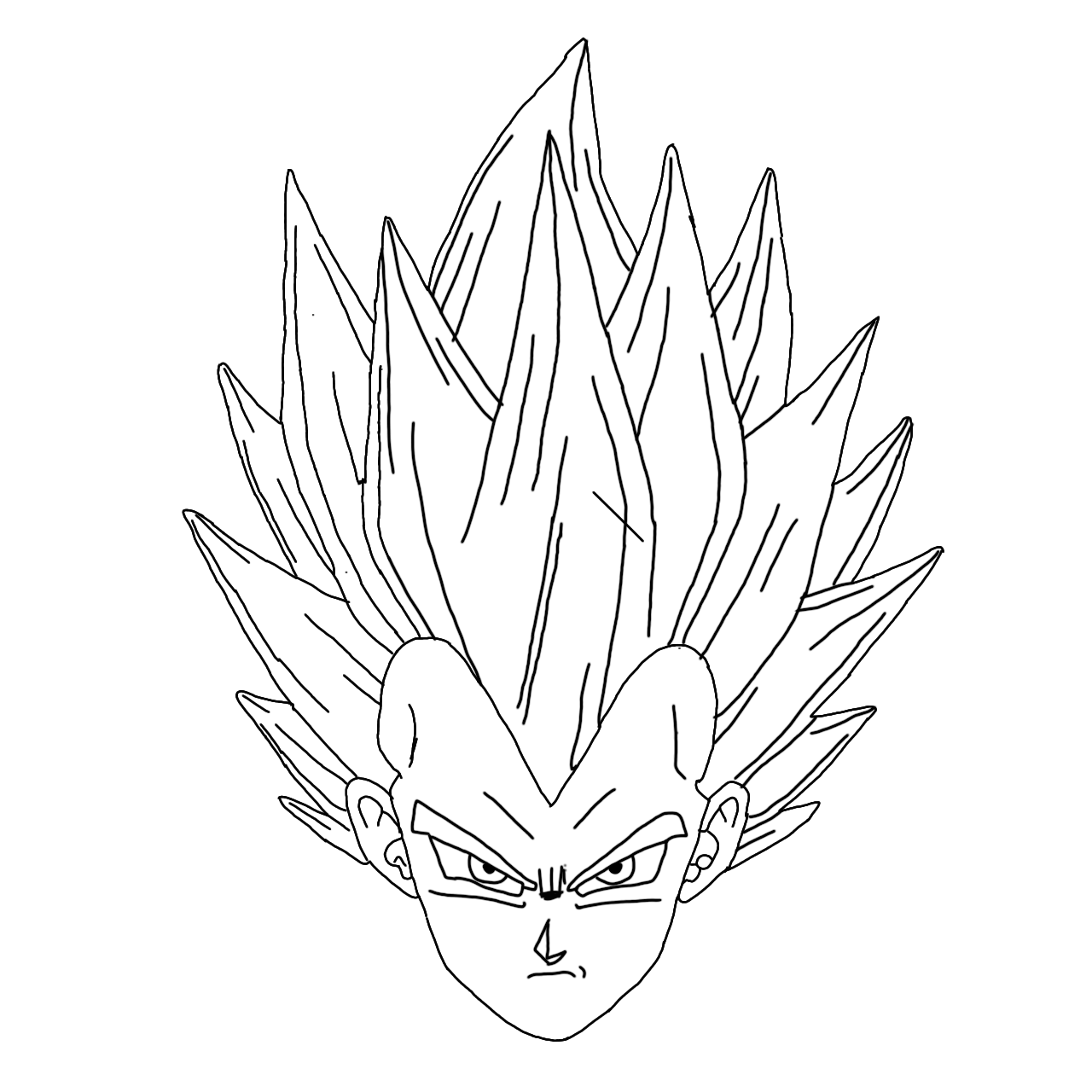 Drawing Vegeta's Head - ibisPaint