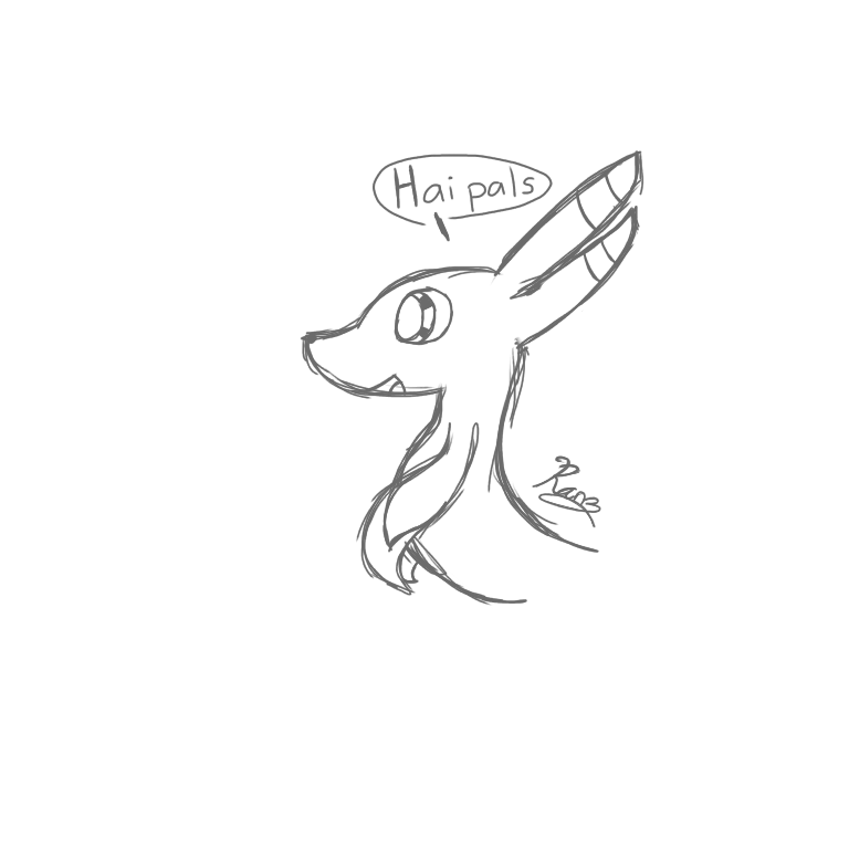 Random drawing without color - ibisPaint