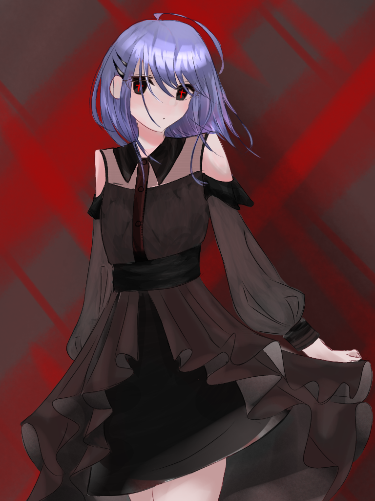 a pale girl with a gothic dress - ibisPaint