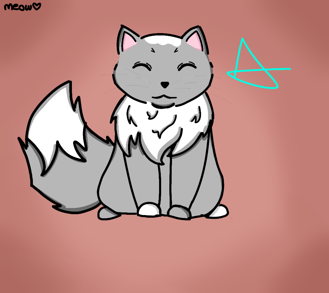 A fluffy cat - ibisPaint