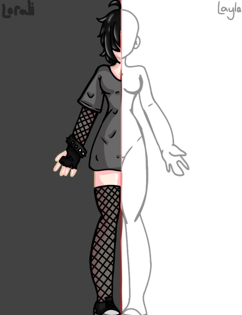 Me and my friend doing a half and half - ibisPaint