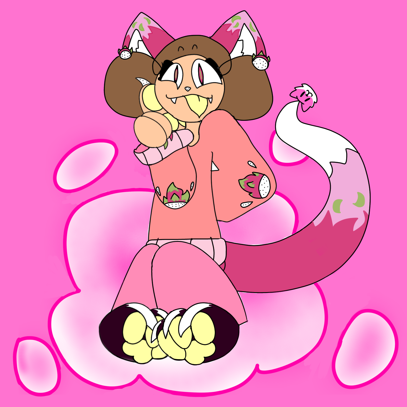 Pink dragon fruit! 🐲🍉 - ibisPaint