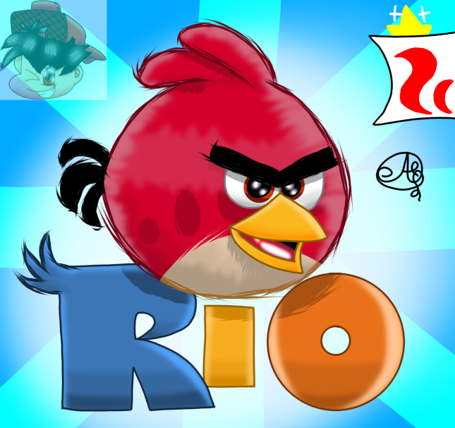 angry birds rio - ibisPaint