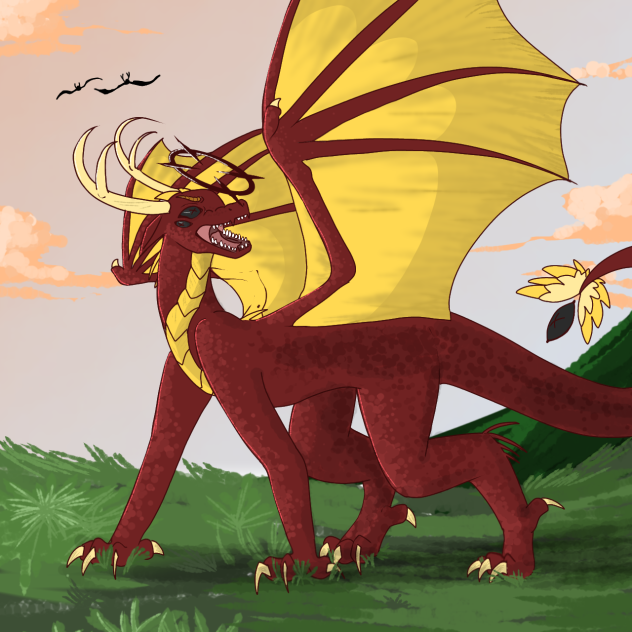 the red dragon - ibisPaint