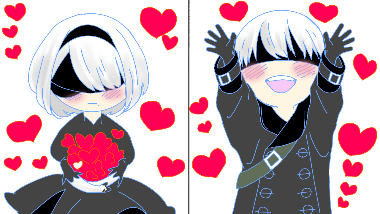 2B 9S ペアアイコン - ibisPaint