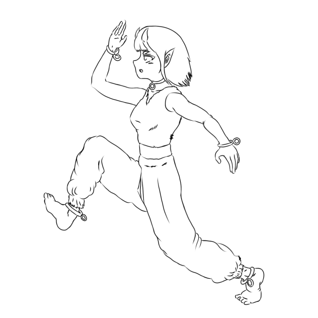 action oni girl - ibisPaint