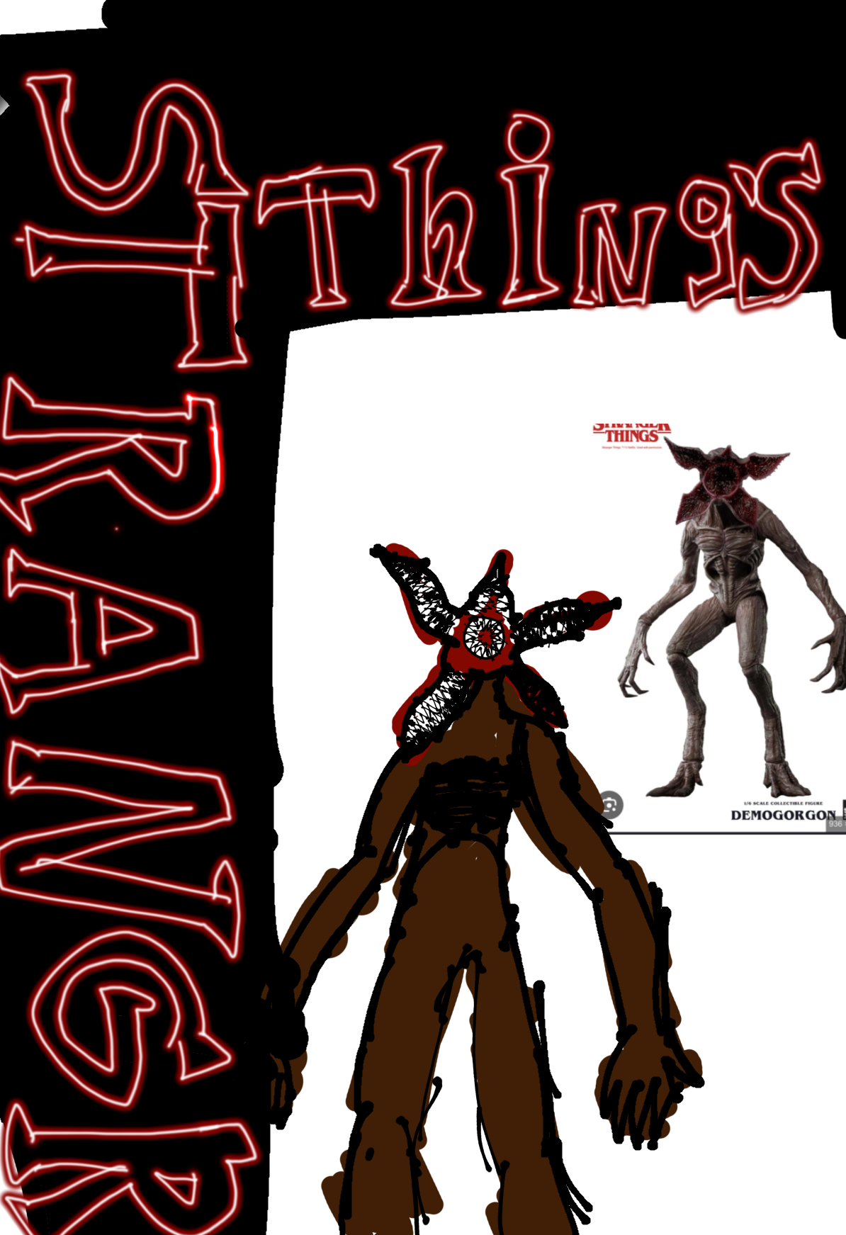 demogorgon+ stranger things doublr logo - ibisPaint