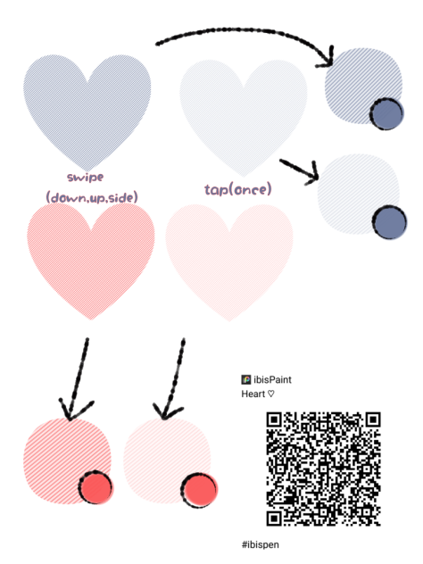 Heart brush - ibisPaint