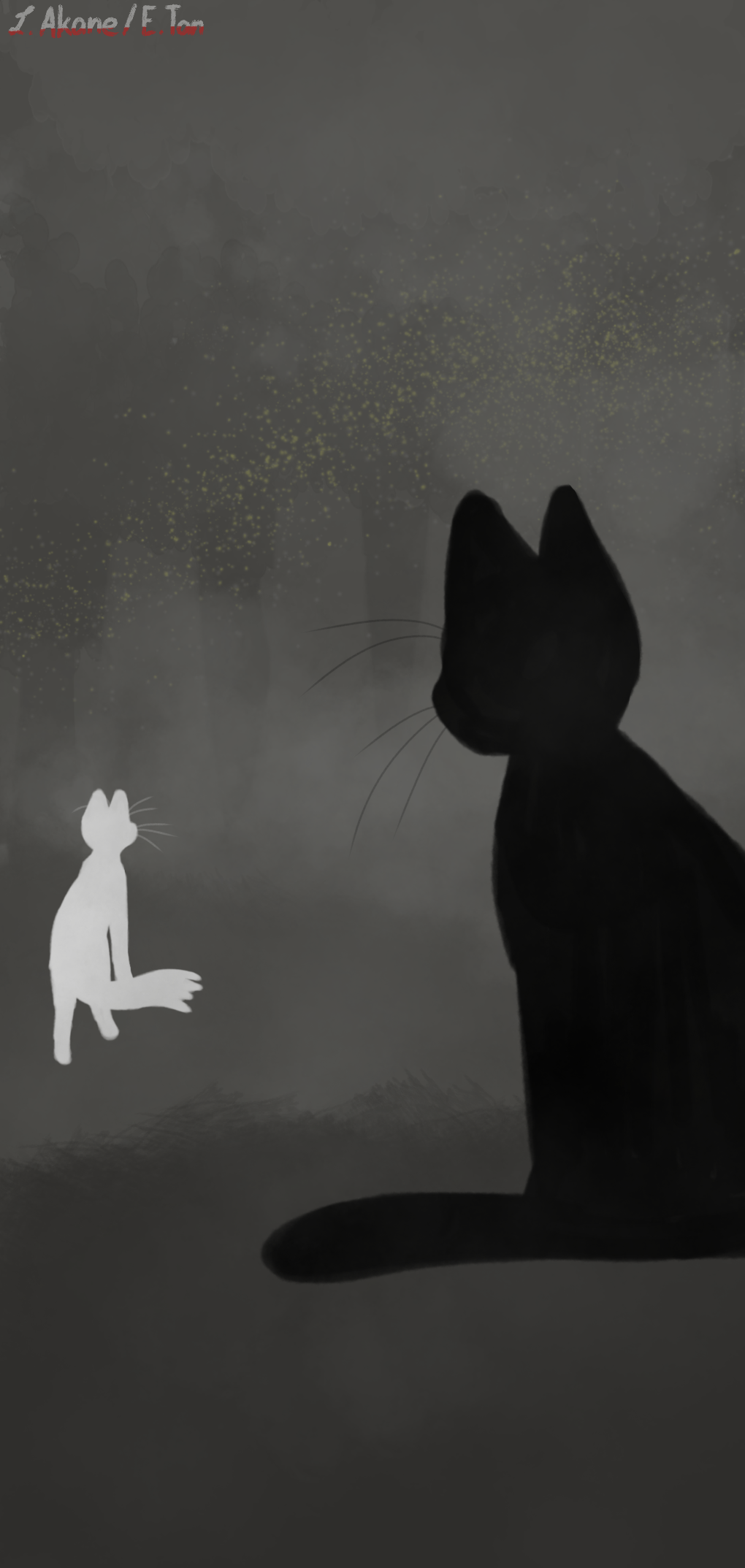 The Two Faceless Cats - ibisPaint