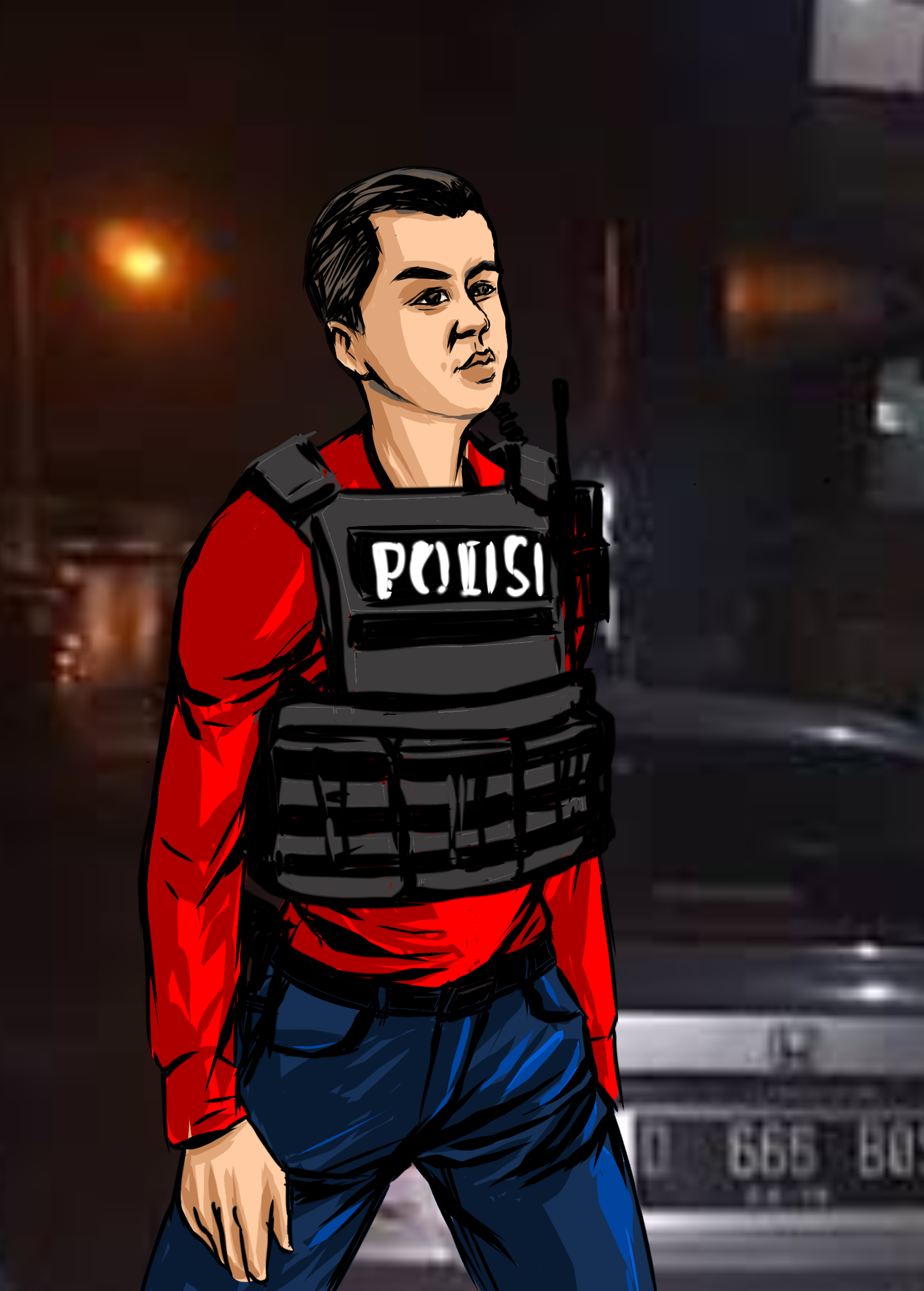 Polisi Malam - ibisPaint