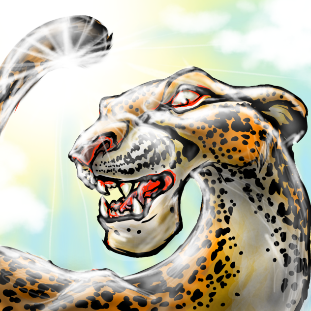 cartoon cheetah villain - ibisPaint