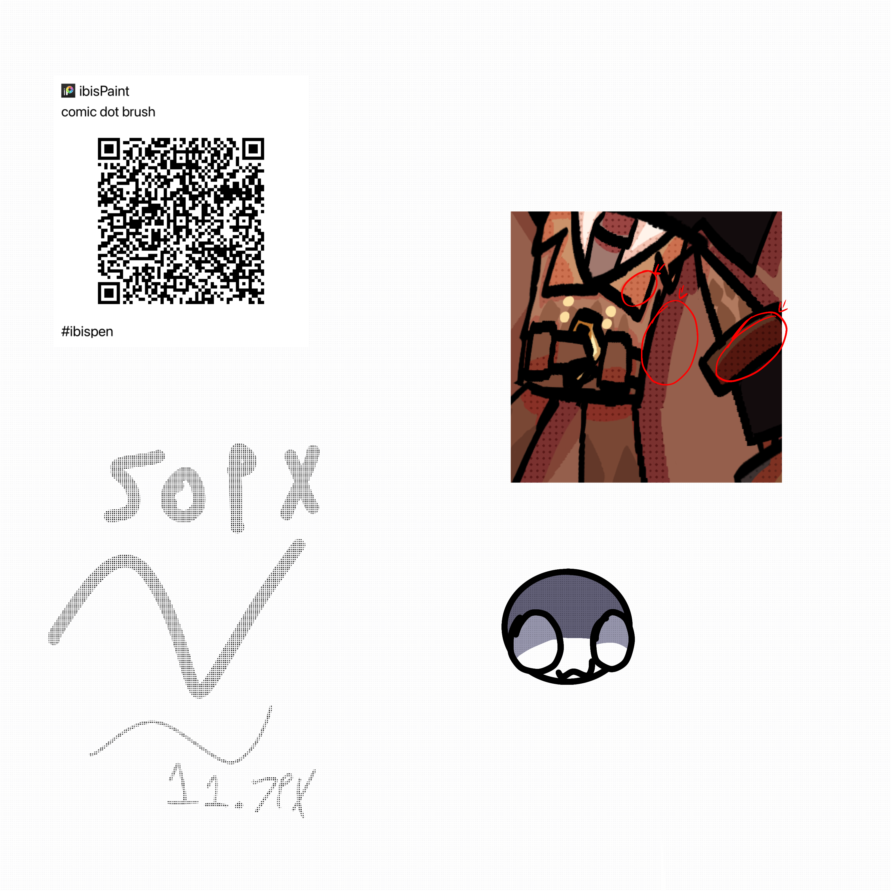 Comic dot brush - ibisPaint