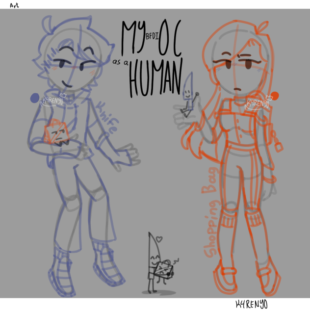 My bfdi oc as a human - ibisPaint