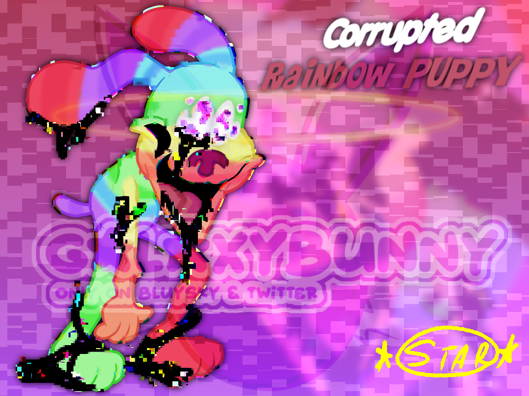 Pibby Art “Corrupted Rainbow Puppy” - ibisPaint