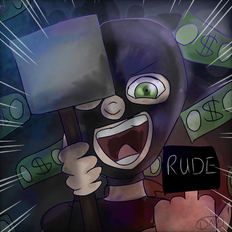 Bank robber with a hammer - ibisPaint