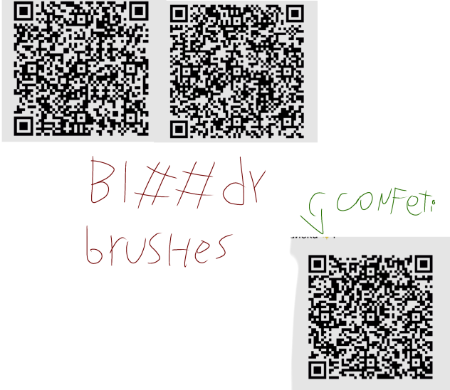 bl00dy brushes + confetti brush - ibisPaint