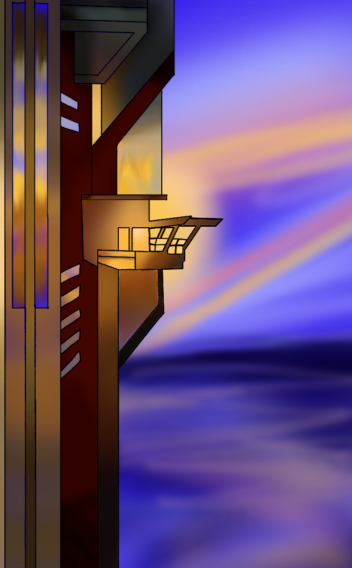 Atlantis Balcony in the early morning - ibisPaint