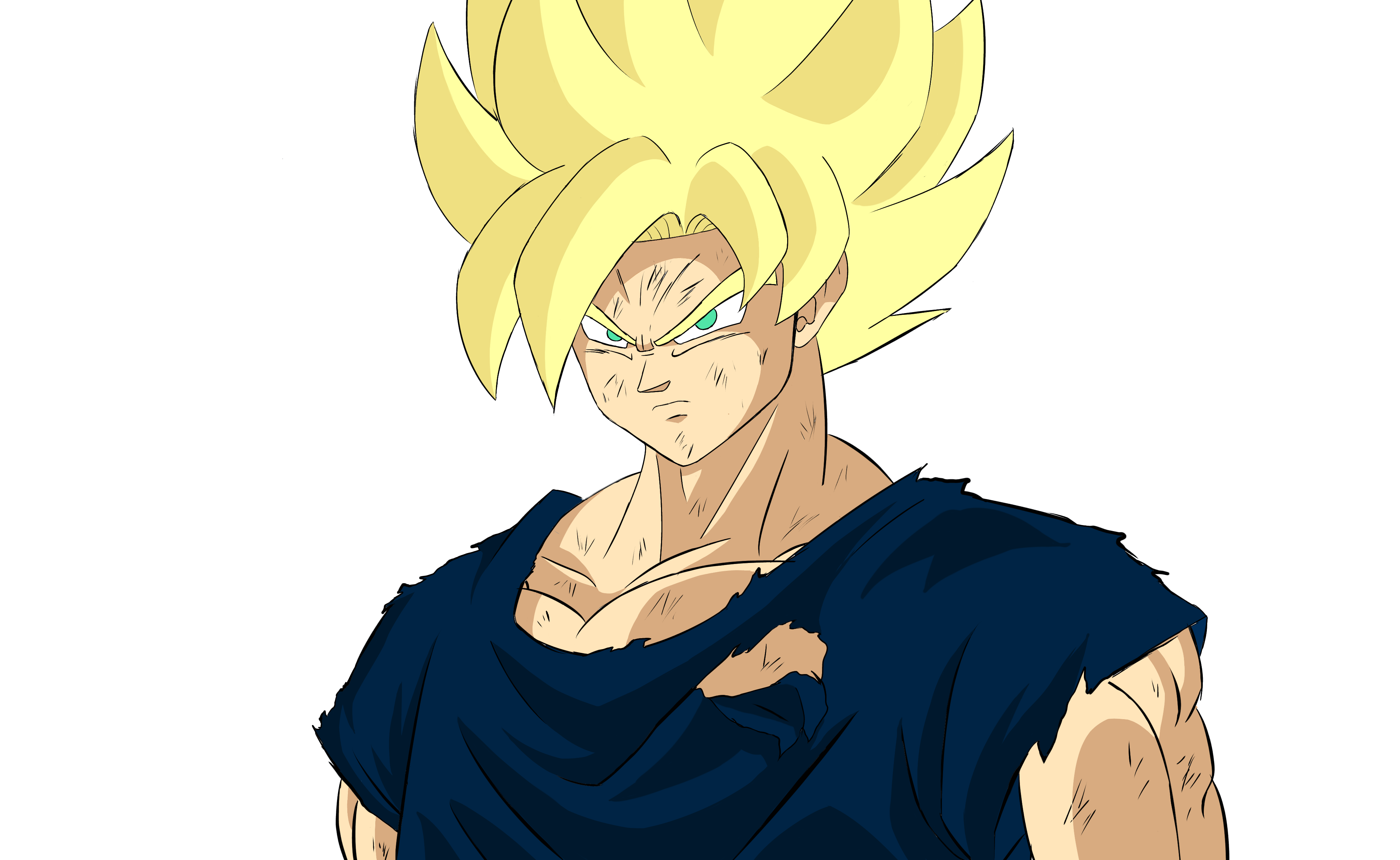 Drawing Goku in Shintani's style - ibisPaint