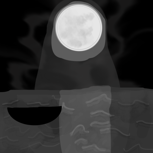 ocean at night 🌕 - ibisPaint