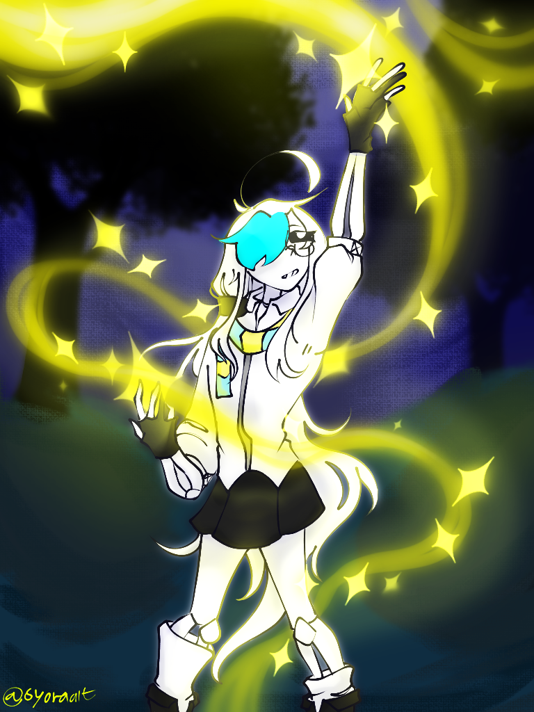 Cyan night routine - ibisPaint