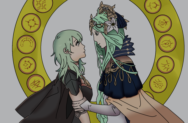 Byleth and Rhea - ibisPaint