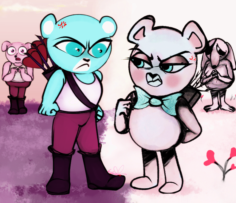 Azulin y Gordi - ibisPaint