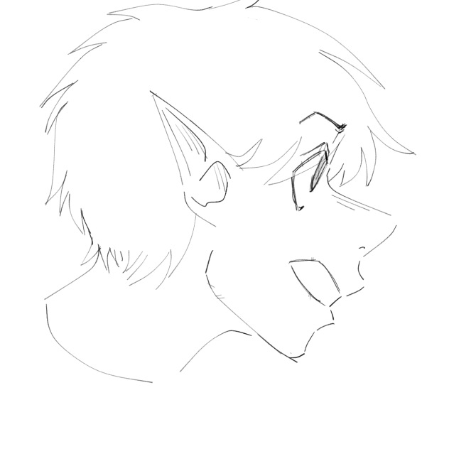 Sketch side profile - ibisPaint