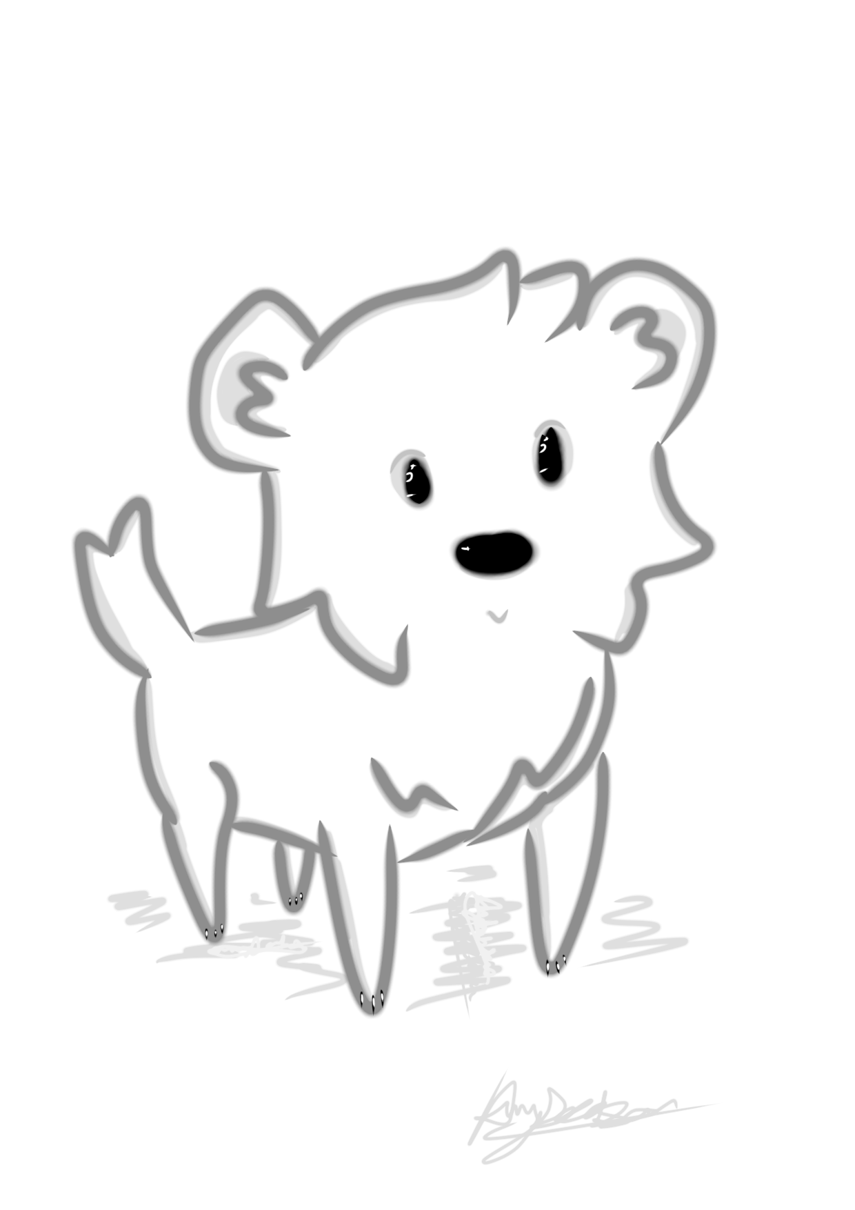 polar bear (bean) - ibisPaint