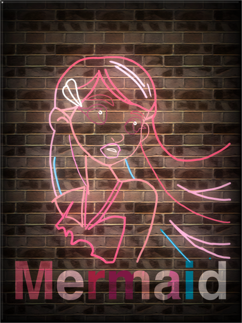 Neon mermaid - ibisPaint