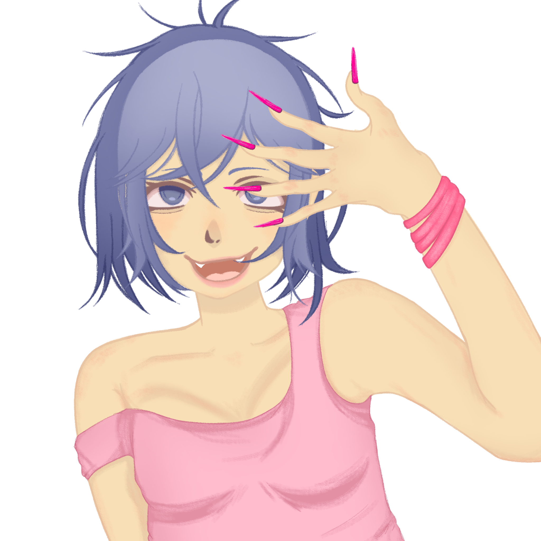 Crazy pink girl - ibisPaint