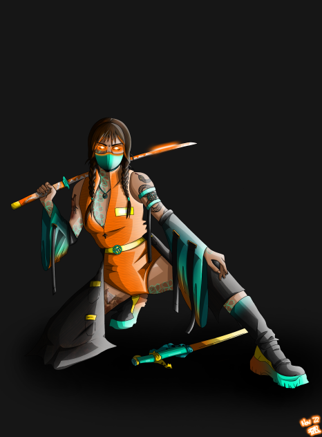 Neon Assassin- Orange - ibisPaint