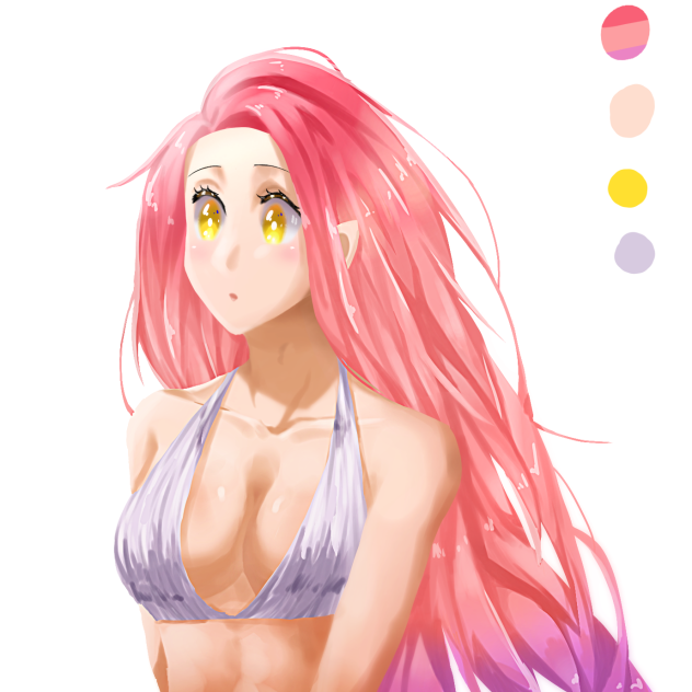 Tried lineless art - ibisPaint