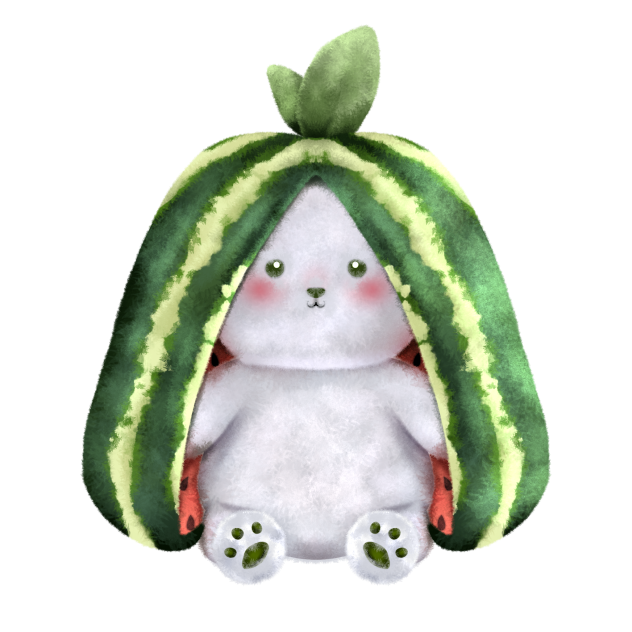 Watermelon Teddy Plushie - ibisPaint