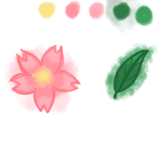 Flower and leaf - ibisPaint