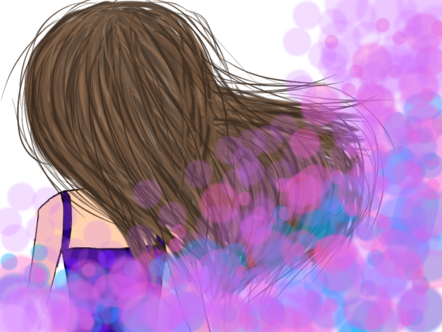 Girl turned around - ibisPaint