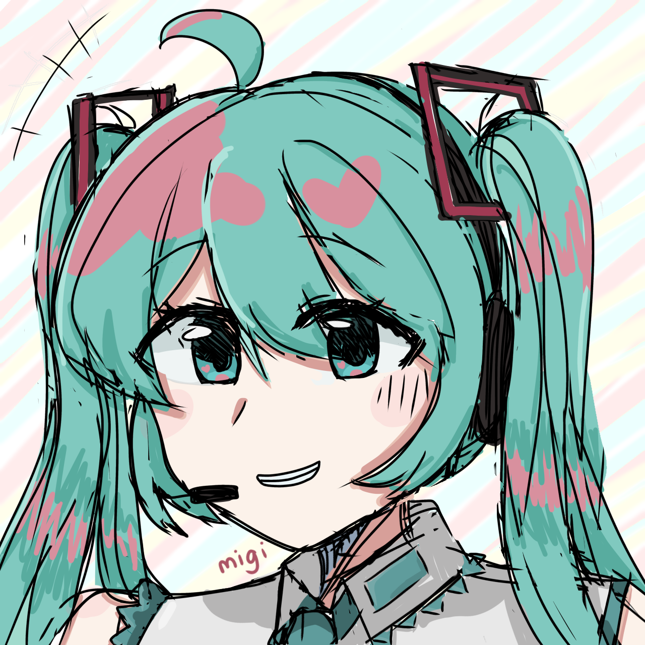 Messy Miku sketch - ibisPaint