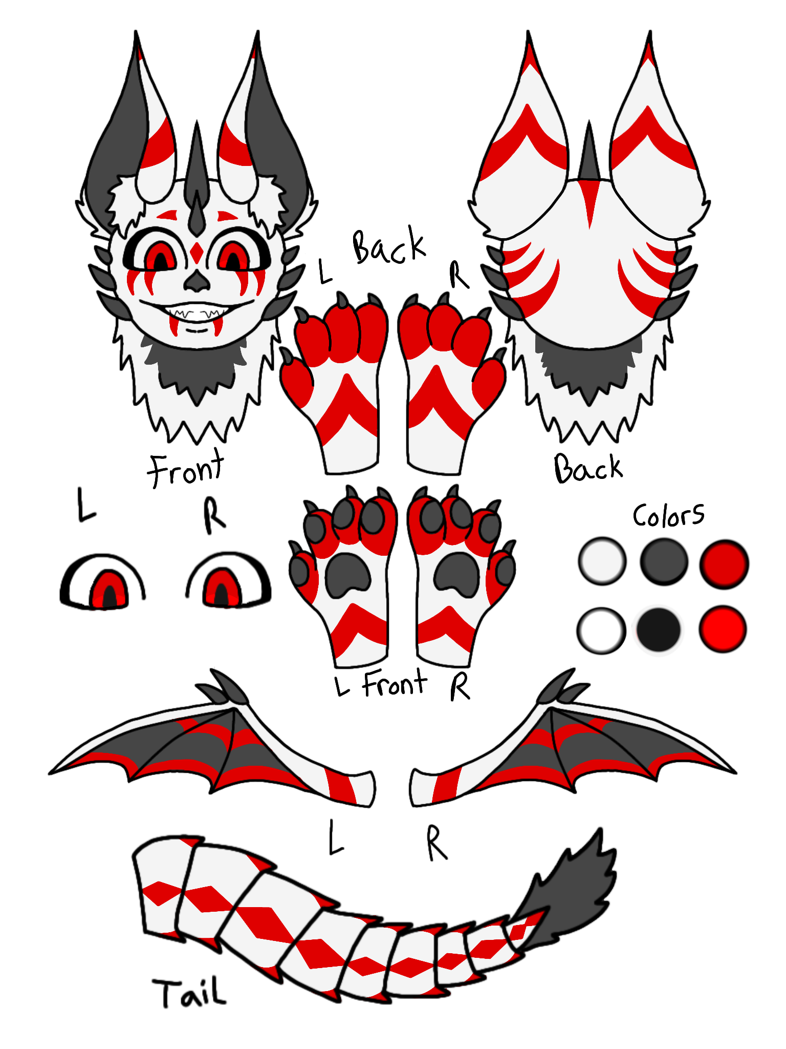 Paper fursuit design - ibisPaint